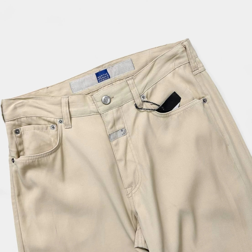Marithé + François Girbaud Beige Wide Pants – Yabang